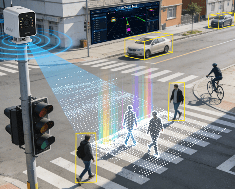 Linpowave Short-Range 4D mmWave Radar for Pedestrian & Cyclist Safety