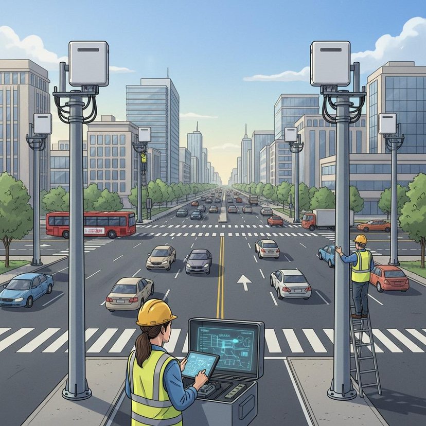 Traffic Monitoring Radar Enhances Urban Roads